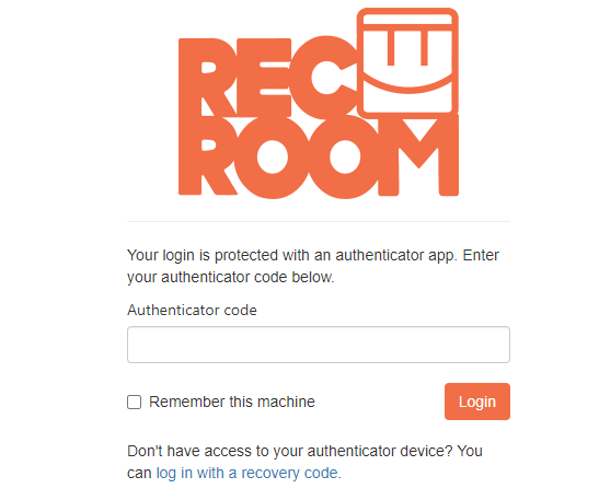 Enabling Two-factor Authentication (2FA) – Rec Room Help Center