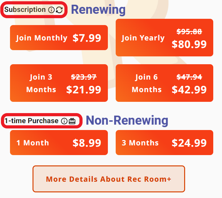 Purchasing Rec Room Plus (RR+) – Rec Room Help Center